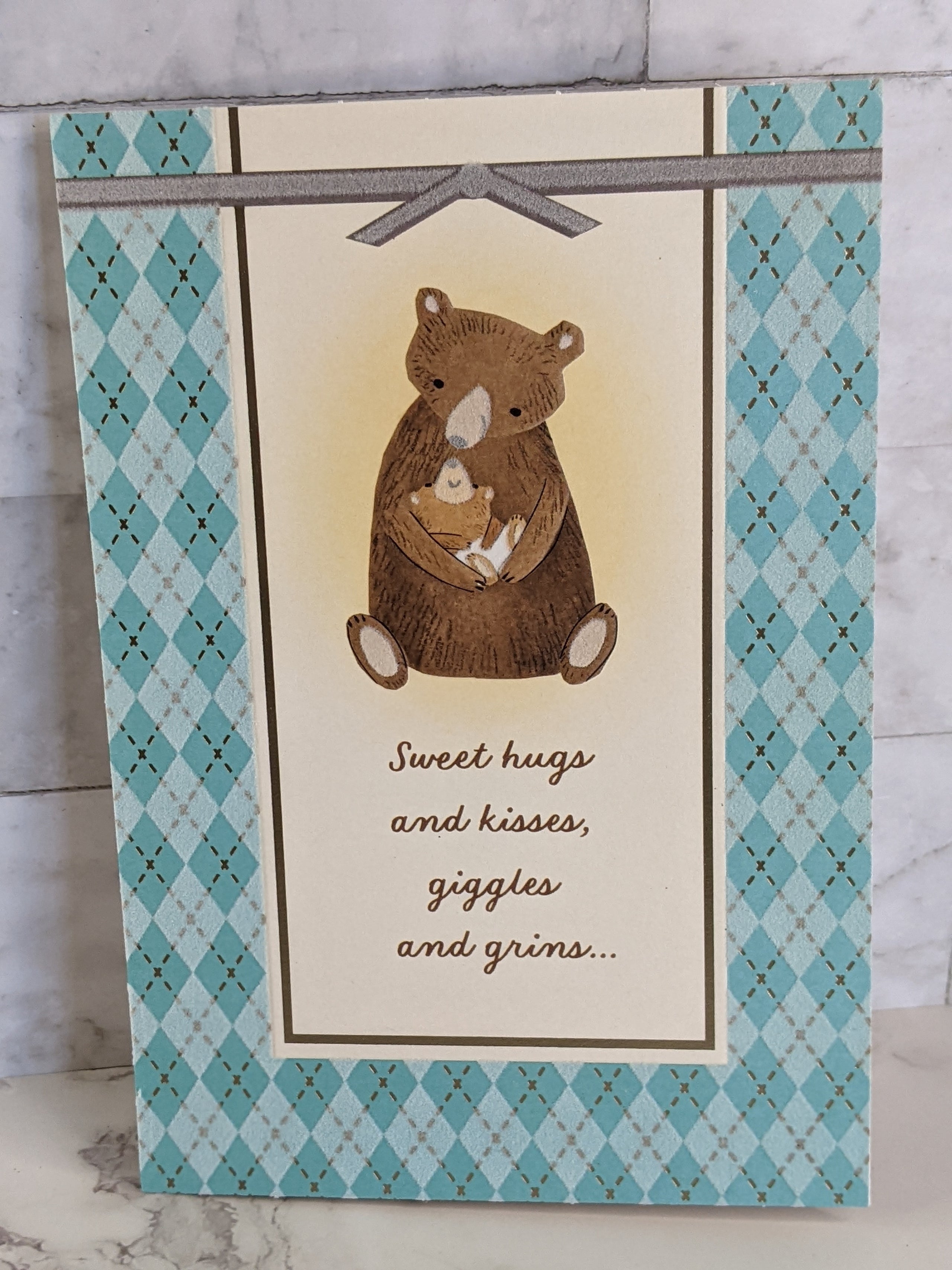 Sweet Hugs Joy Baby Boy Card